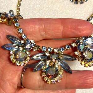 Vintage Juliana Blue Rhinestone Necklace - Etsy