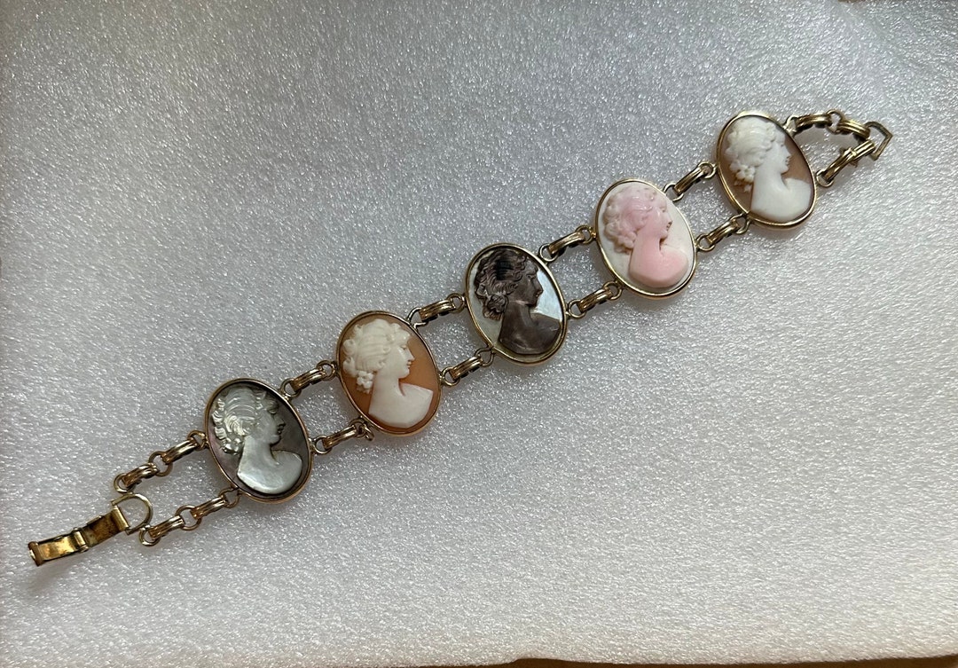 Vintage Van Dell GF Cameo Bracelet 1 Wide - Etsy