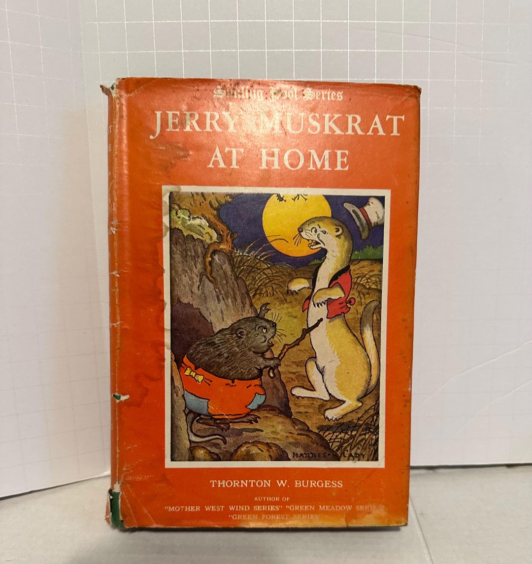 1926 Jerry Muskrat at Home by Thornton Burgess Illustrator Harrison ...
