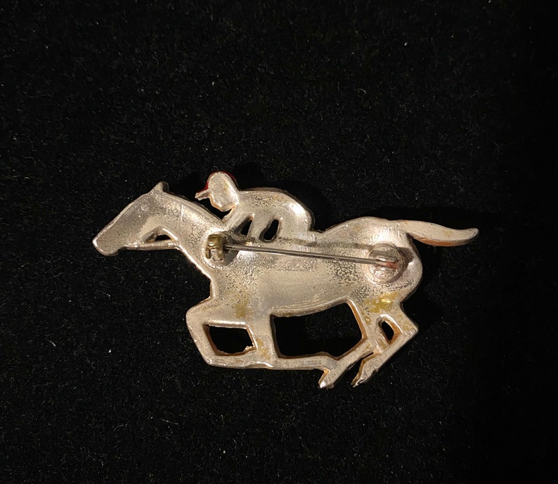 1940s Racing Horse W/ Jockey Pin - Etsy