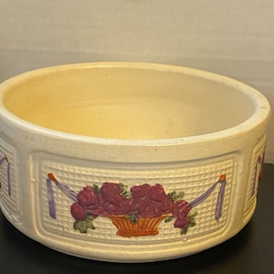 Antique Weller Roma Pottery Low Planter Bowl Roses - Etsy