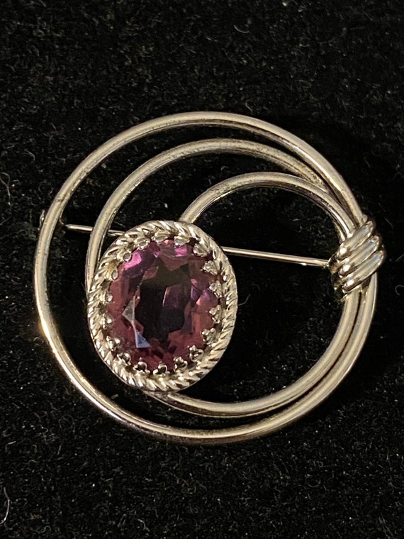Vintage Danecraft Sterling Circle Gem