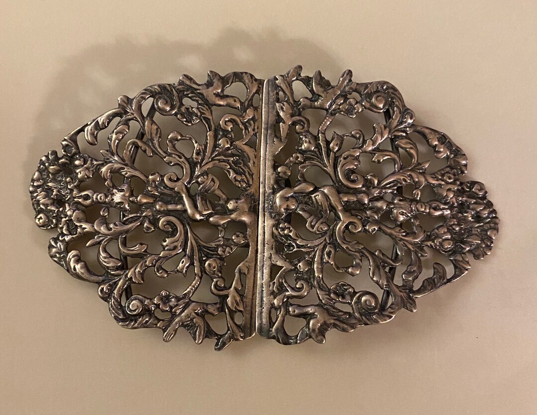 Large Victorian English Sterling Sash Buckle - Etsy