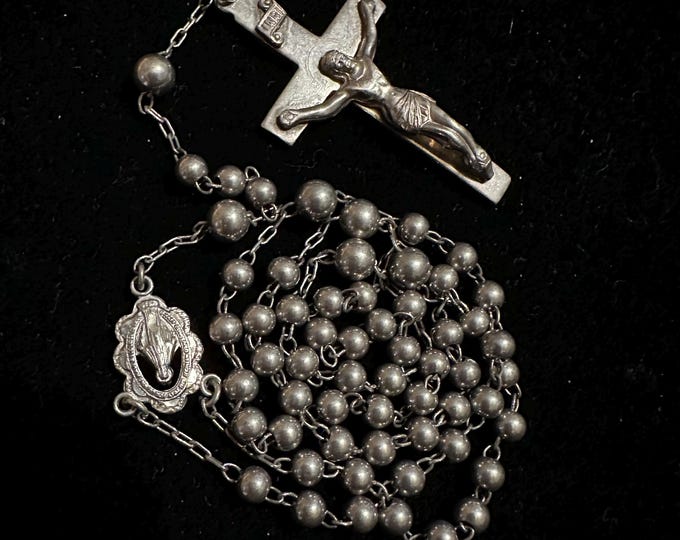 Creed Sterling Silver Rosary Beads Small Size 14” - Etsy