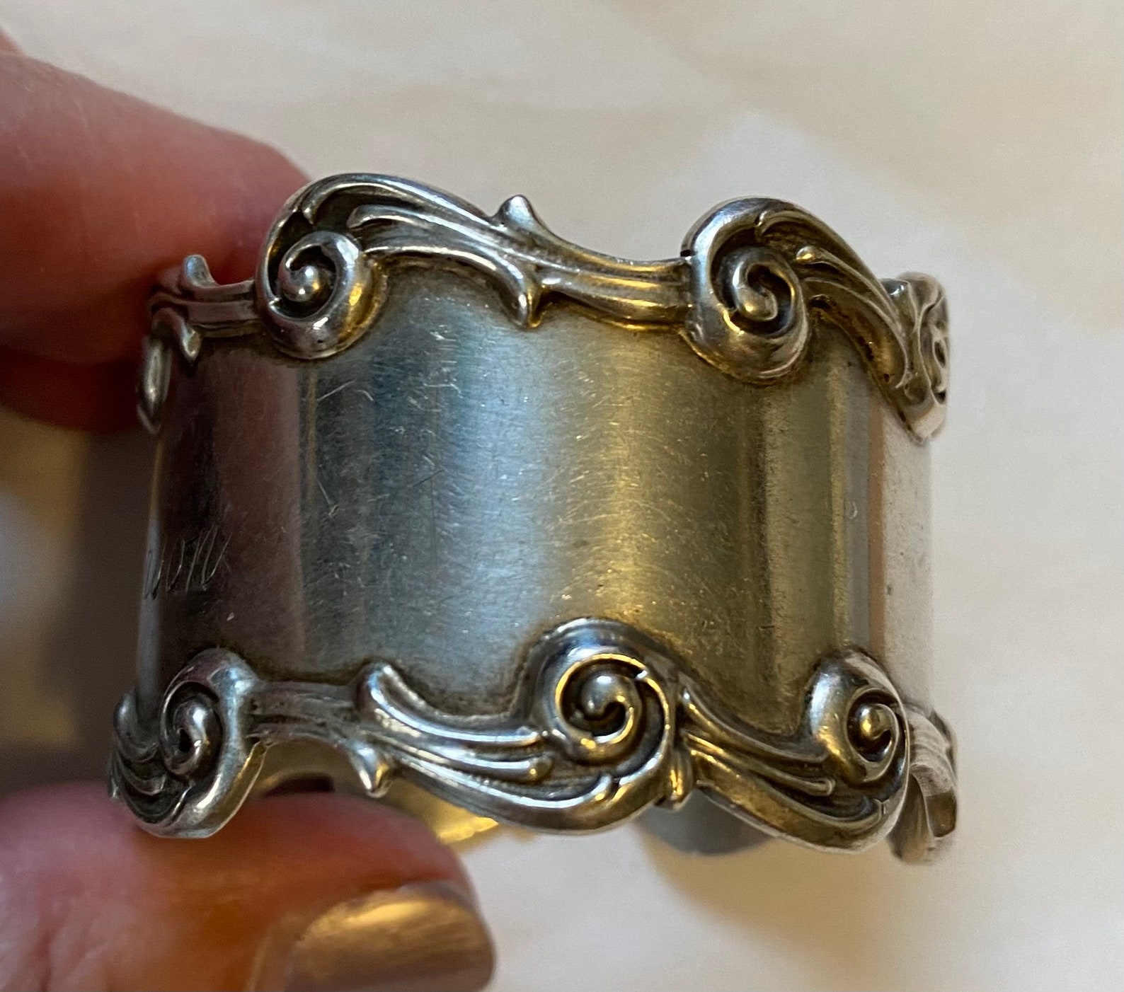 Antique Sterling National Silver Co Napkin Ring Engraved Evangeline - Etsy