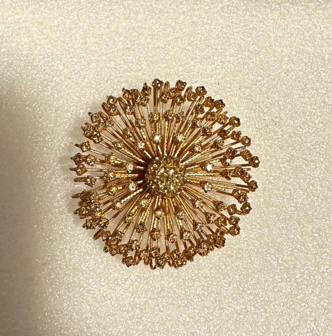 Vintage Warner Mum Firework Flower Pin - Etsy
