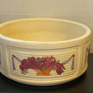 Antique Weller Roma Pottery Low Planter Bowl Roses - Etsy