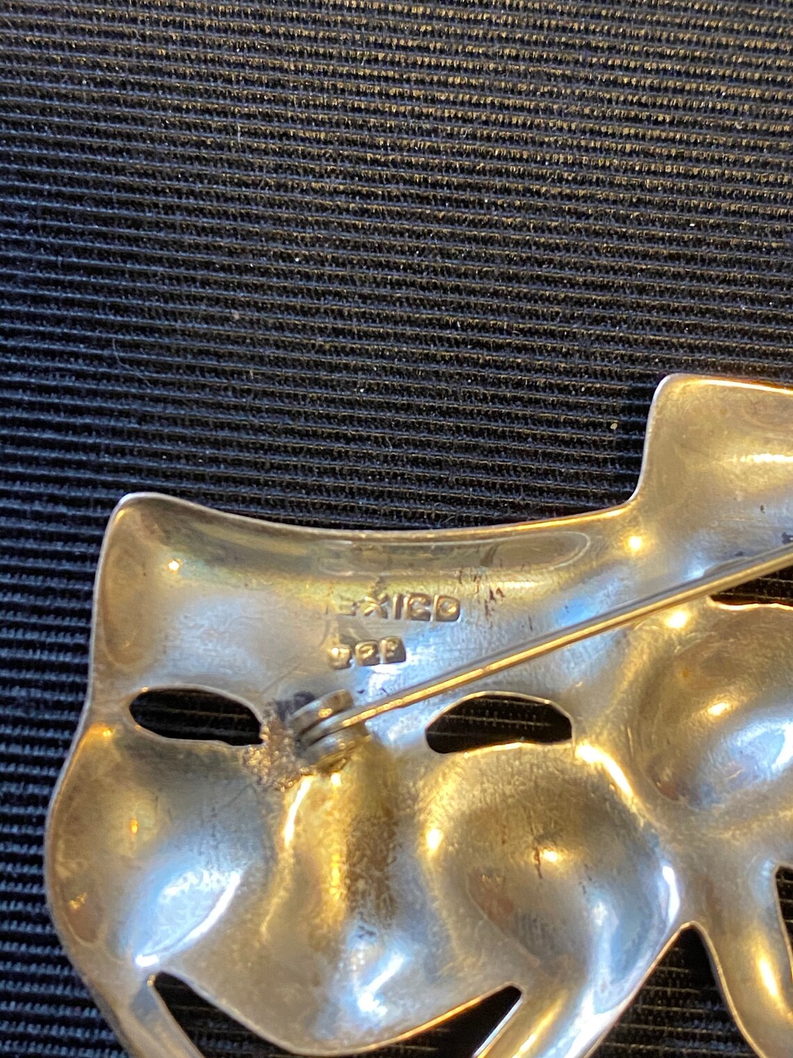 Vintage Mexico Sterling Comedy Tragedy Mask Pin - Etsy