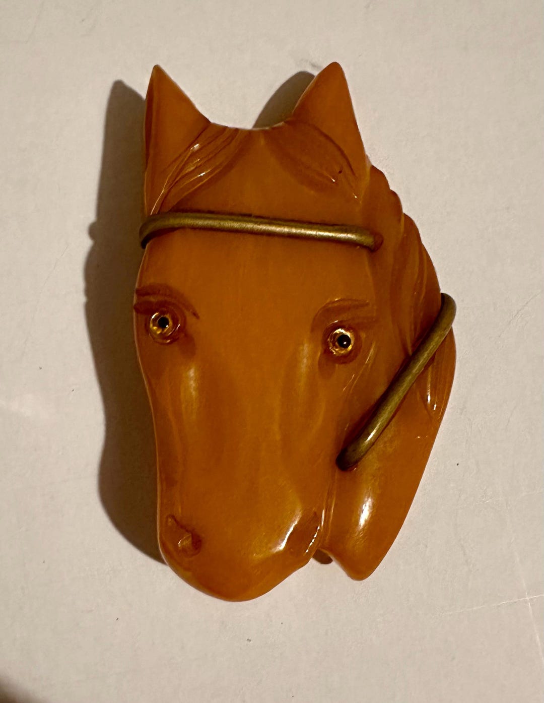 1940’s Butterscotch Bakelite Horse Head Brooch - Etsy