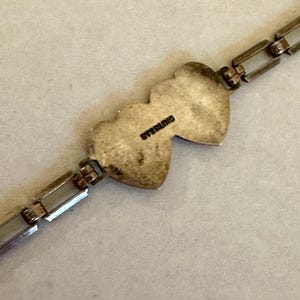 1930-40 Sterling Silver & Enamel Heart Bracelet 5.5 - Etsy