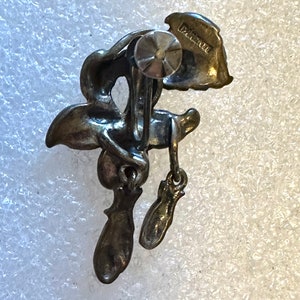 1940’s Parenti Sterling Silver Scew Back Earrings Iris Flower - Etsy