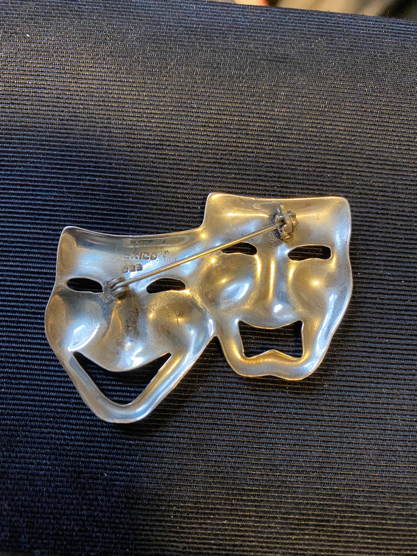 Vintage Mexico Sterling Comedy Tragedy Mask Pin - Etsy