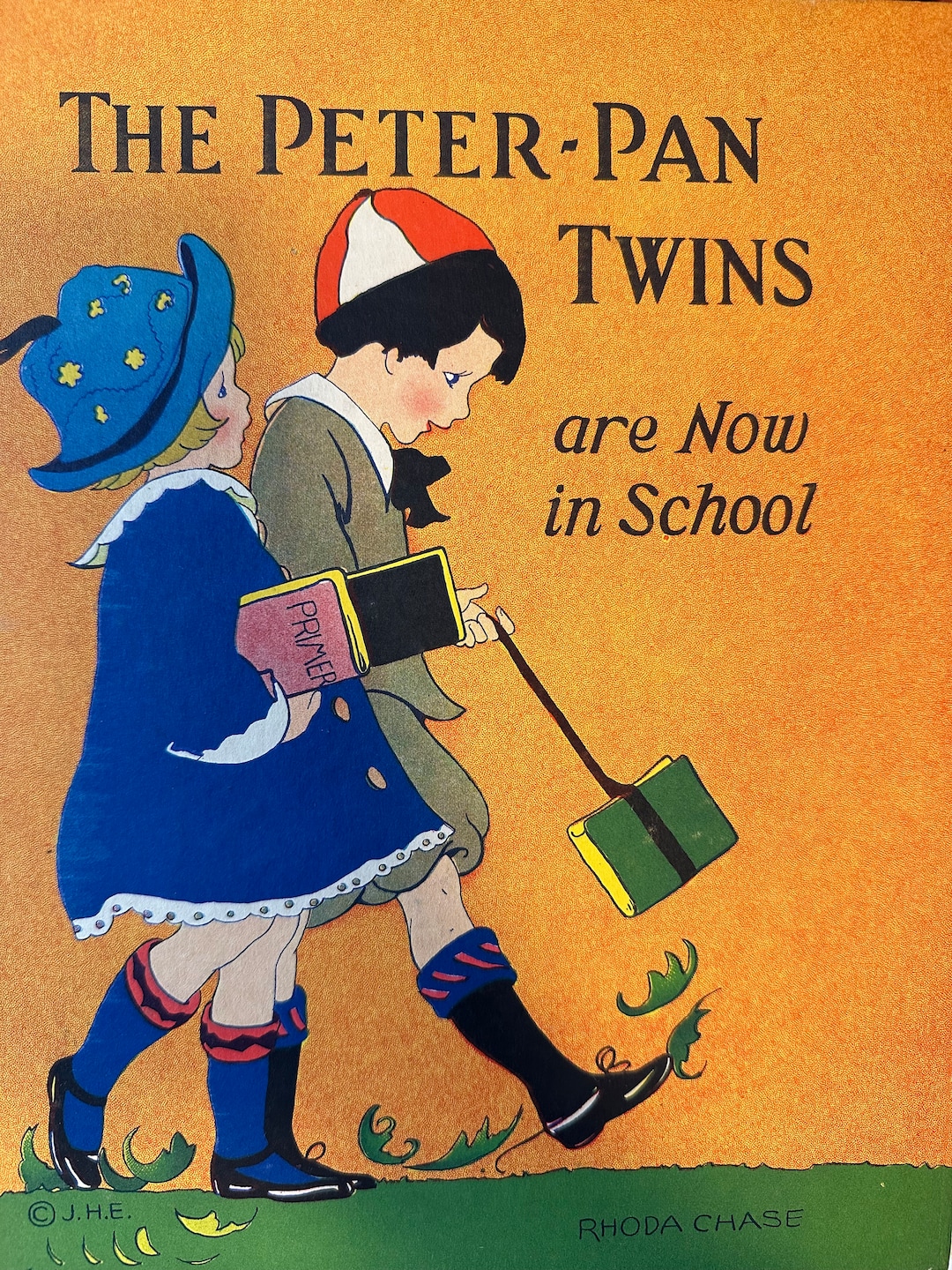 1928 the Peter-pan Twins Are Now in School by Rhoda Chase - Etsy