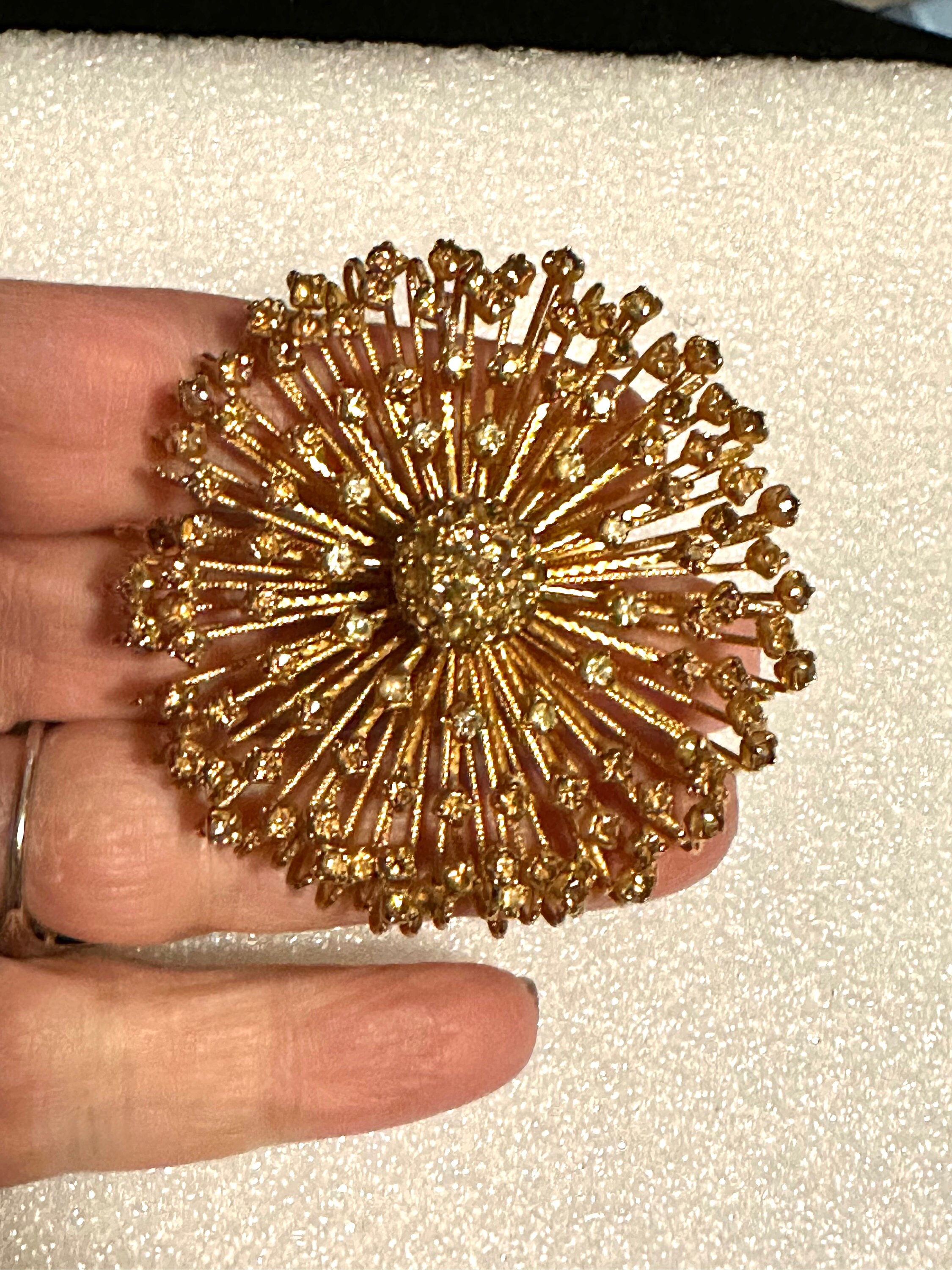 Vintage Warner Mum Firework Flower Pin - Etsy