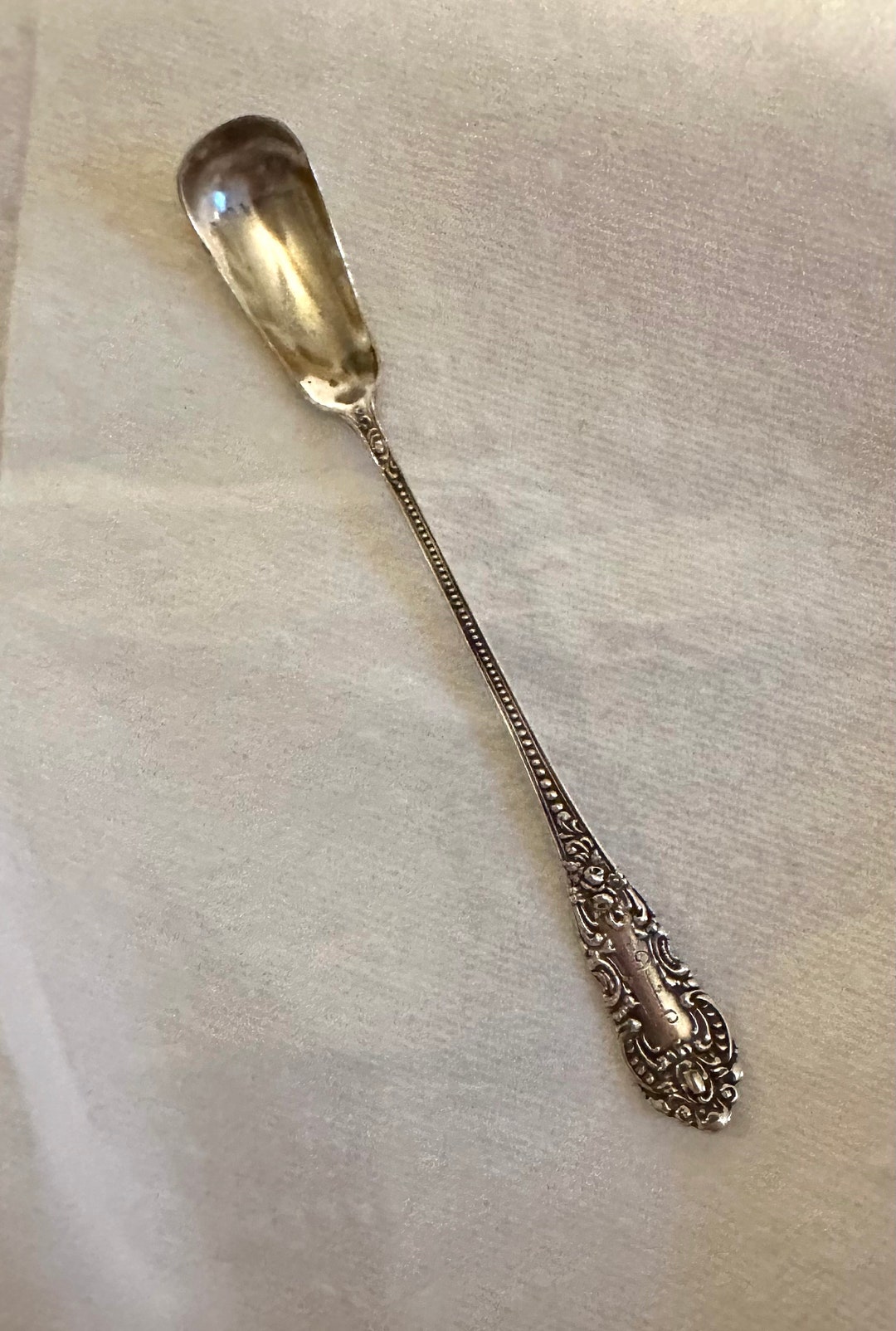 Antique JB Knowles Apollo Pattern Sterling Silver Horseradish Spoon “D ...