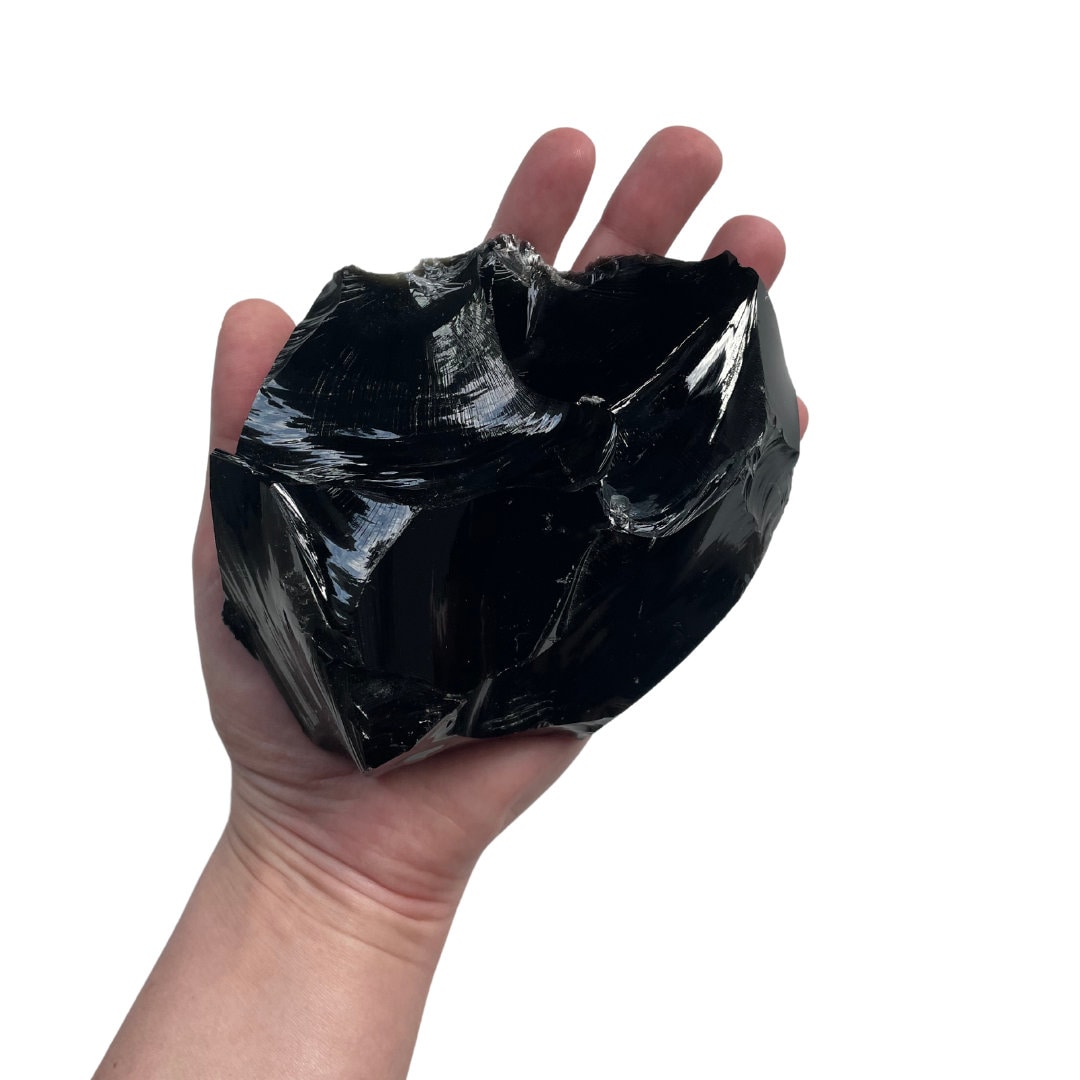 Grounding & Protective Black Obsidian Raw Crystal Chunk for Energy ...