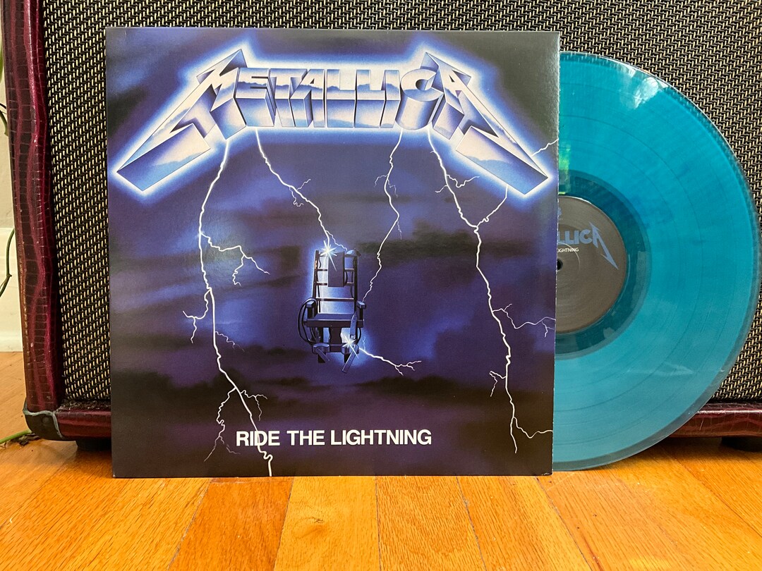 Metallica “ride the Lightning” LP Blue Marble Vinyl Sealed - Etsy