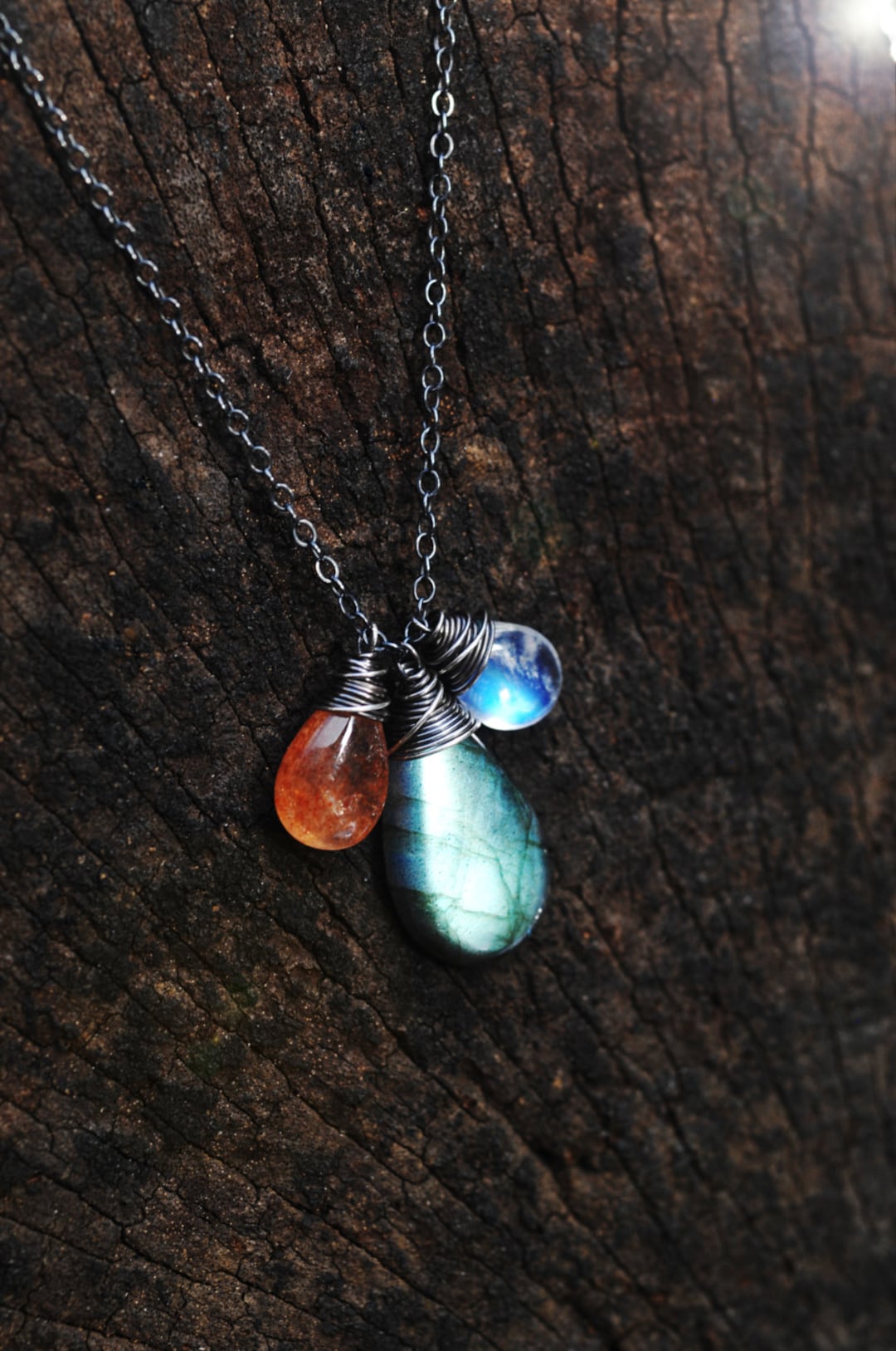 STUNNING Labradorite, Moonstone & Sunstone Necklace // AMAZING, Glowing ...