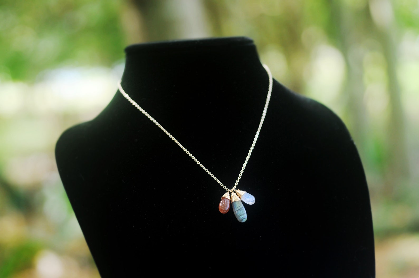 STUNNING Labradorite Moonstone & Sunstone necklace // | Etsy