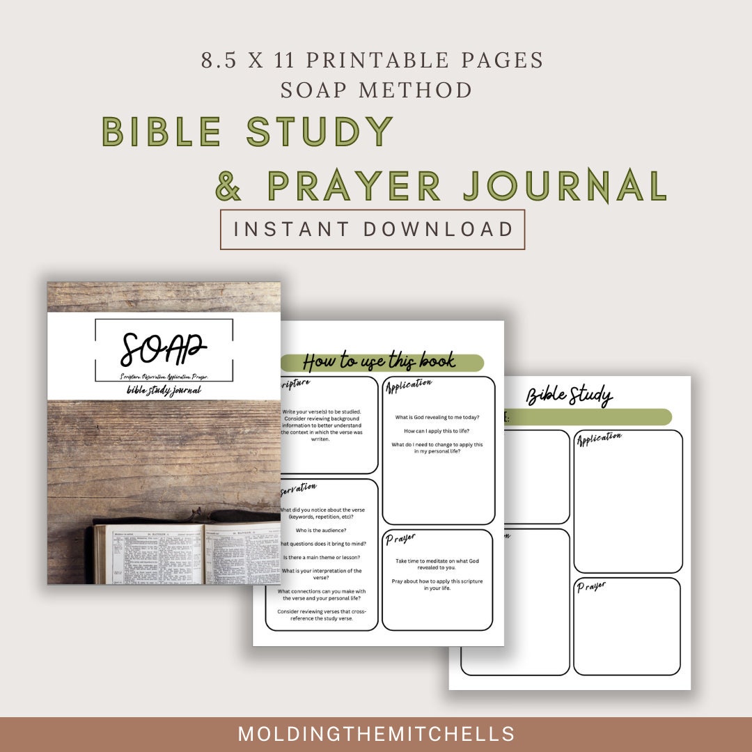 SOAP Bible Study Journal**printable DIGITAL DOWNLOAD 8.5in X 11in - Etsy