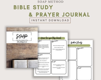 SOAP Bible Study & Prayer Journal**printable DIGITAL DOWNLOAD 8.5in X ...