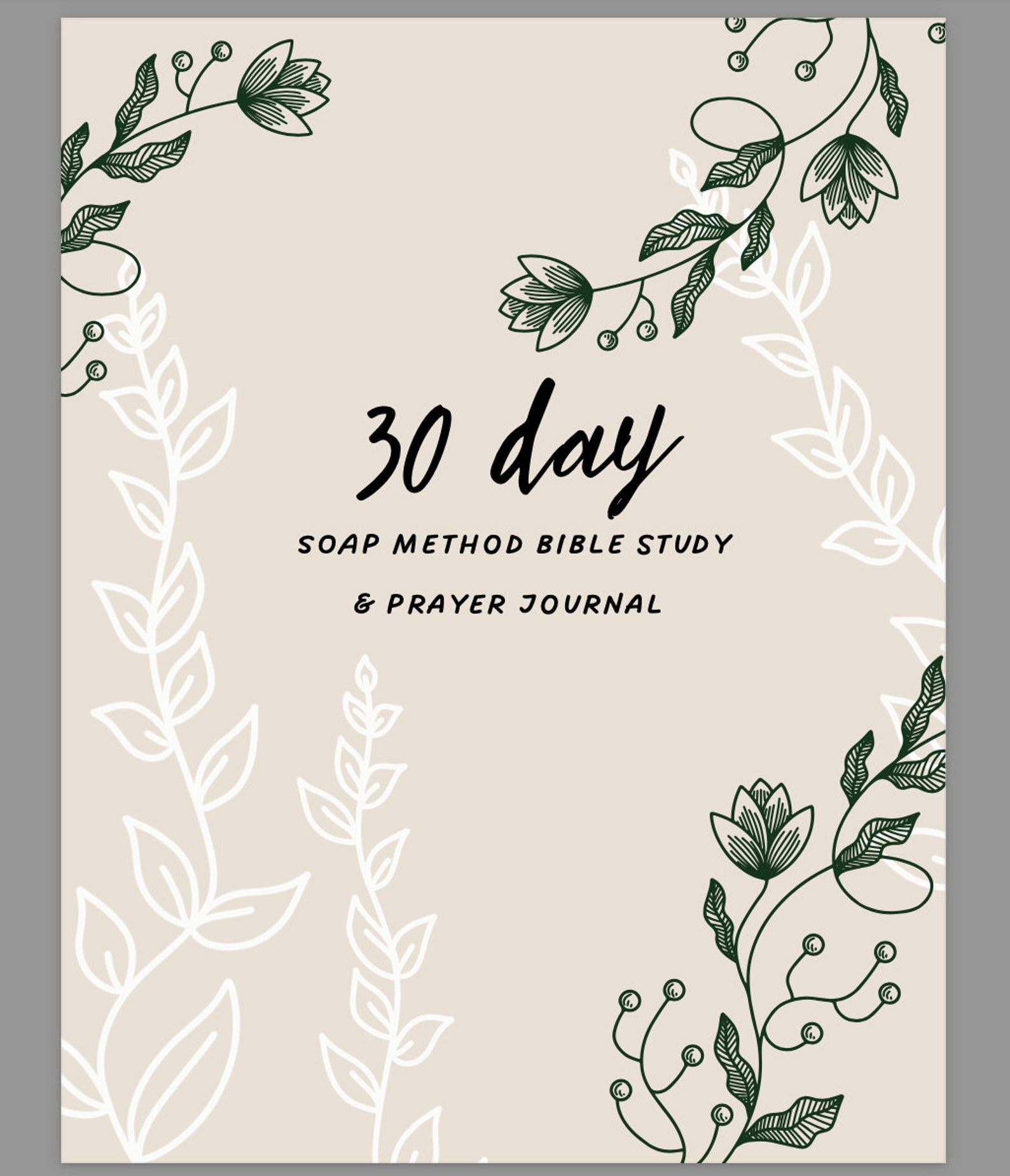 SOAP Bible Study & Prayer Journal**printable DIGITAL DOWNLOAD 8.5in X ...