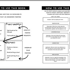 SOAP Bible Study & Prayer Journal**printable DIGITAL DOWNLOAD 8.5in X ...
