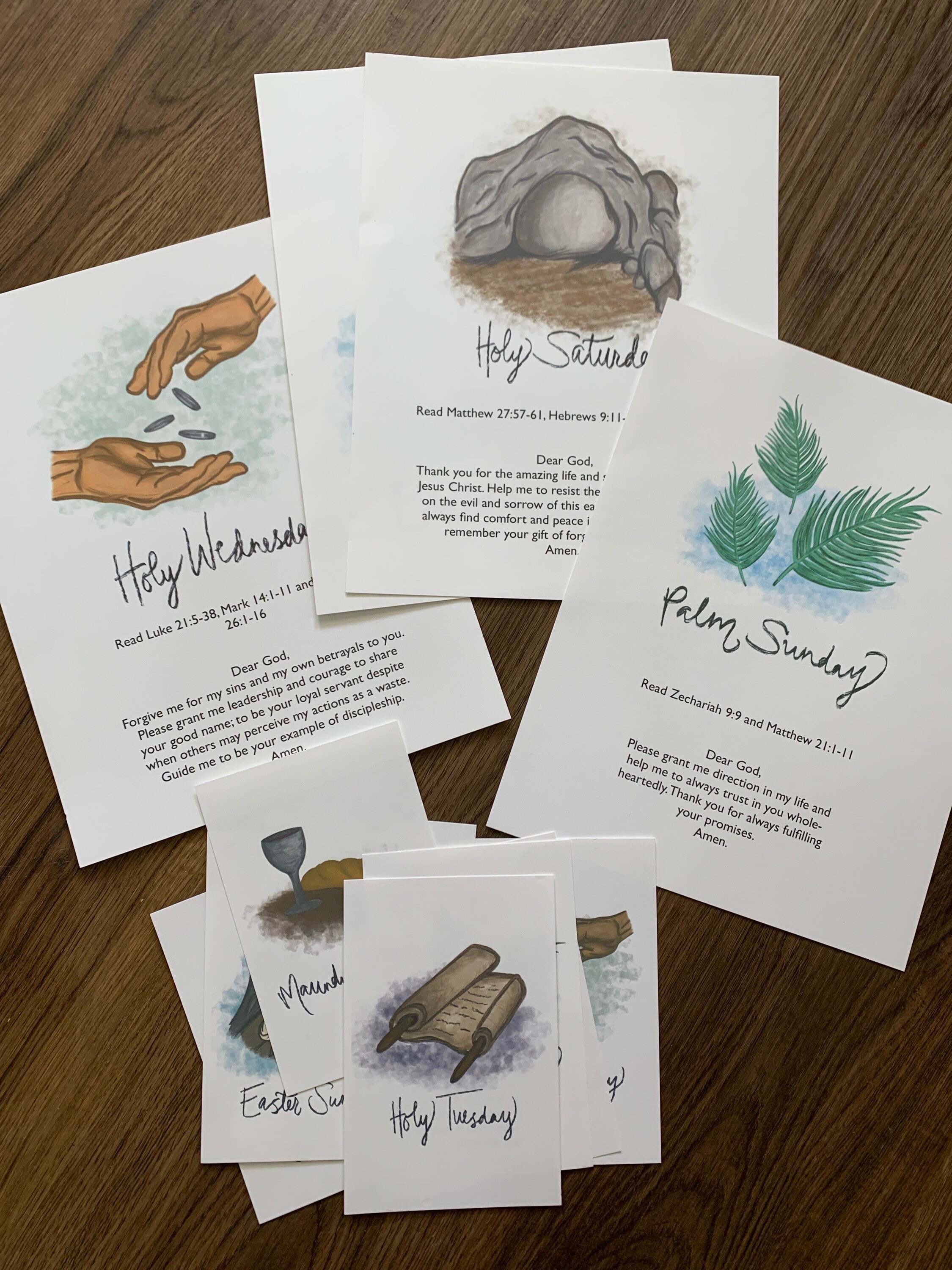 A4 DIGITAL DOWNLOAD***A4 Size!!!**holy Week* FRONT Only**hand Drawn ...