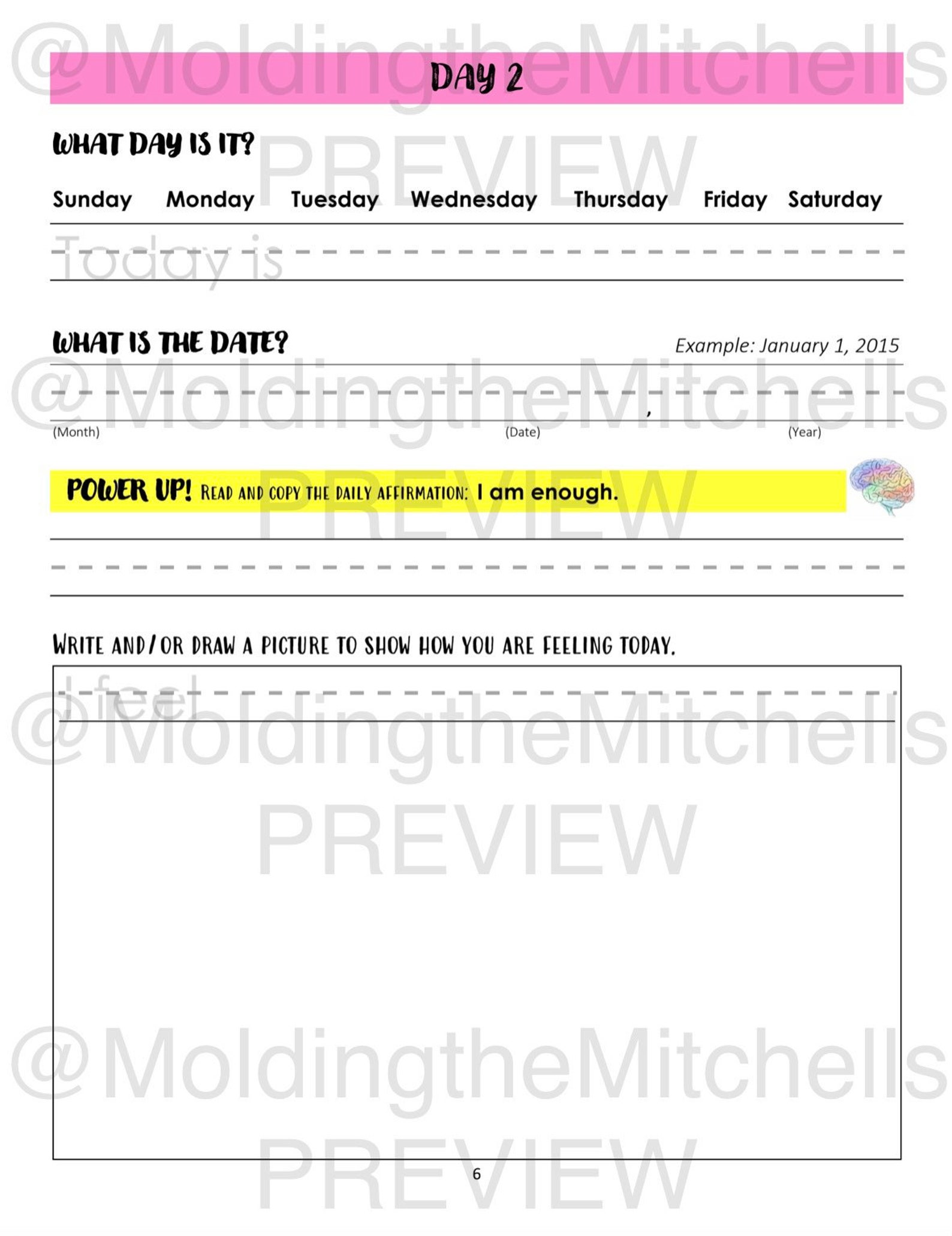 DIGITAL Download**daily Power up for Kids! Kids Mental Health Journal ...
