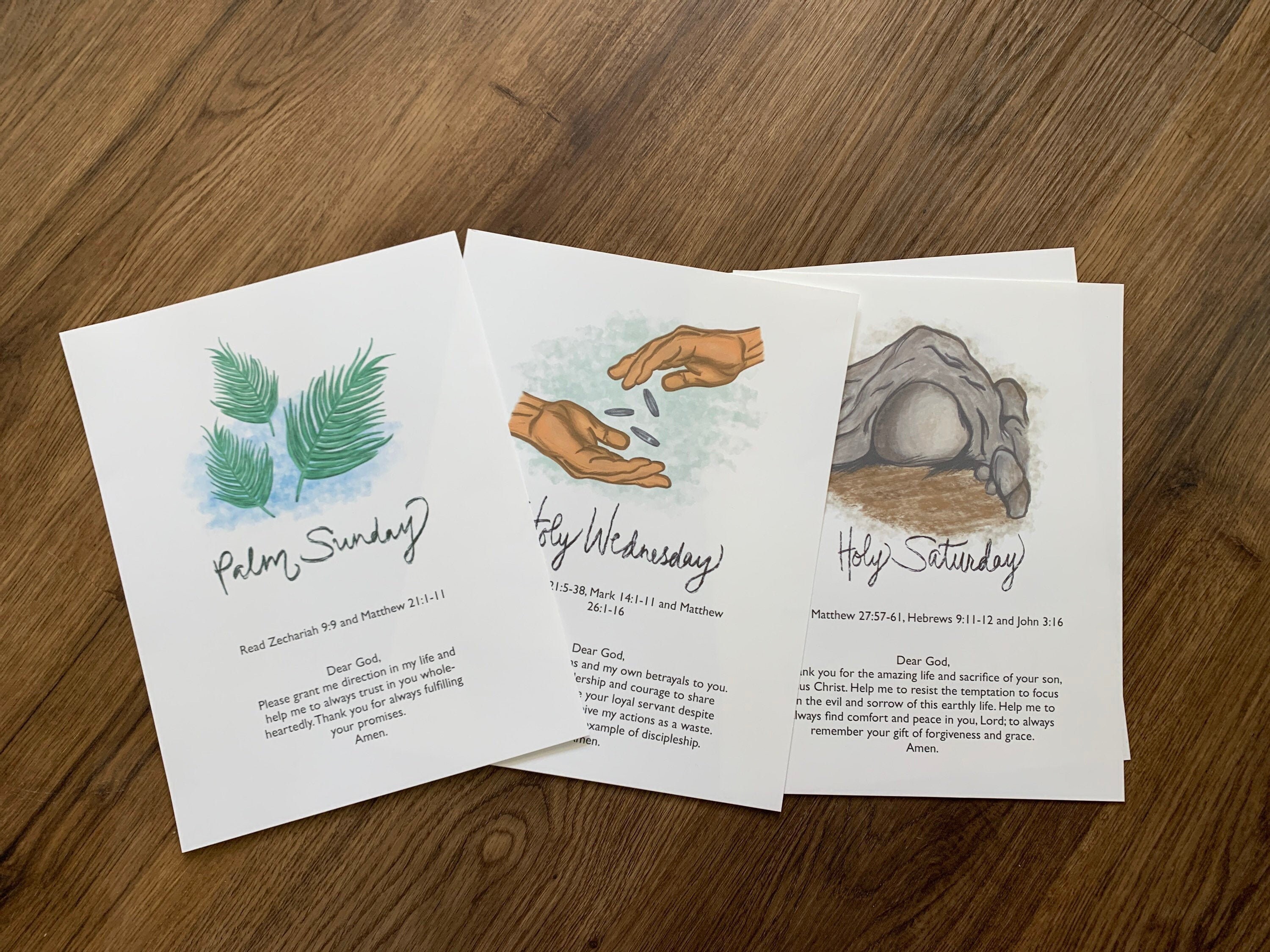 A4 DIGITAL DOWNLOAD***A4 Size!!!**holy Week* FRONT Only**hand Drawn ...