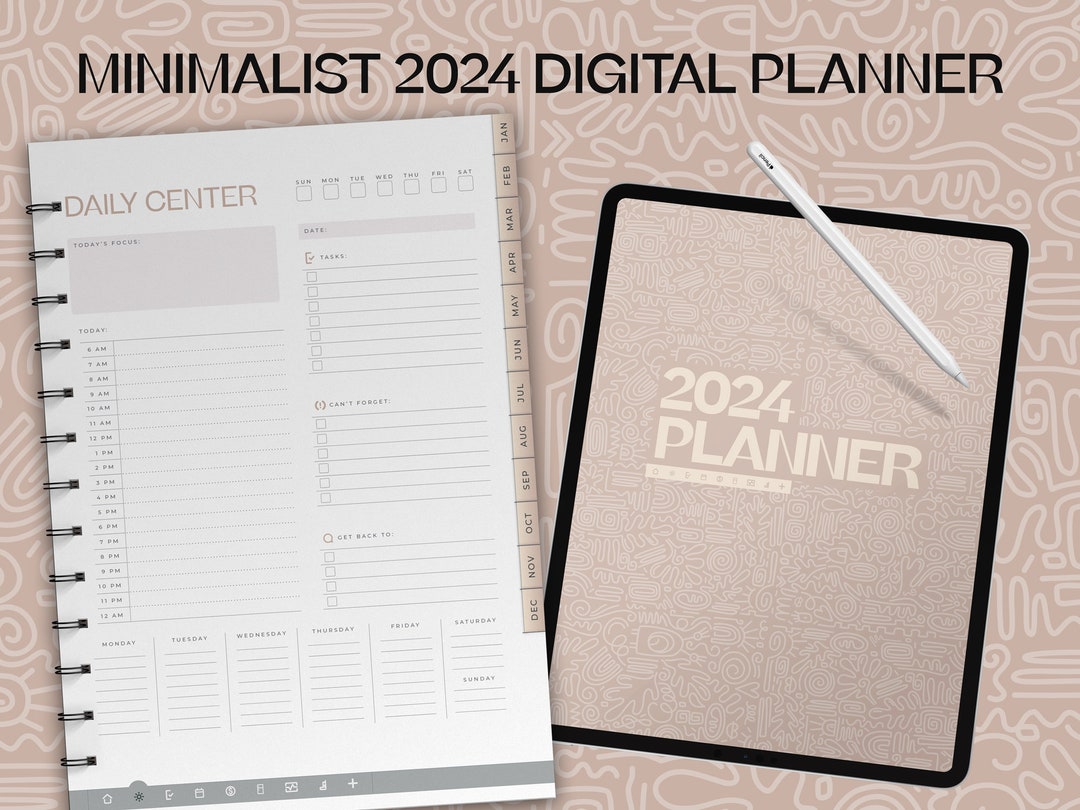 2024 Digital Planner | Portrait Planner, Goodnotes and Notability ...