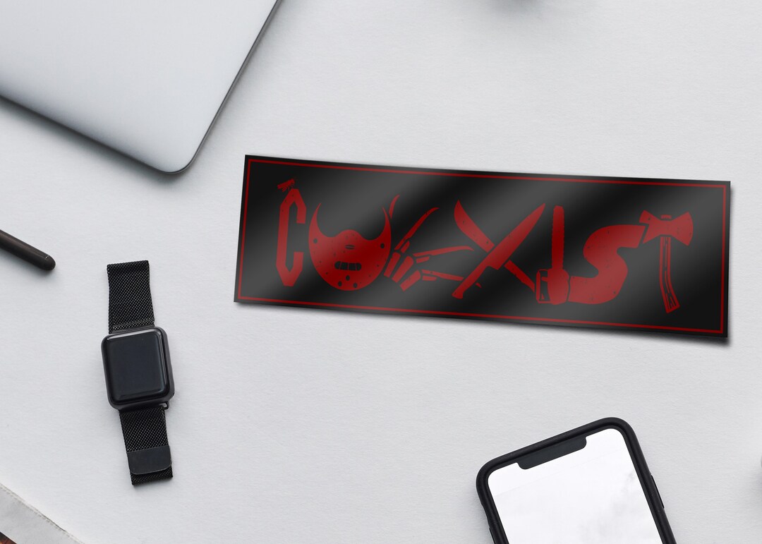 Coexist Horror Art Decal - Etsy