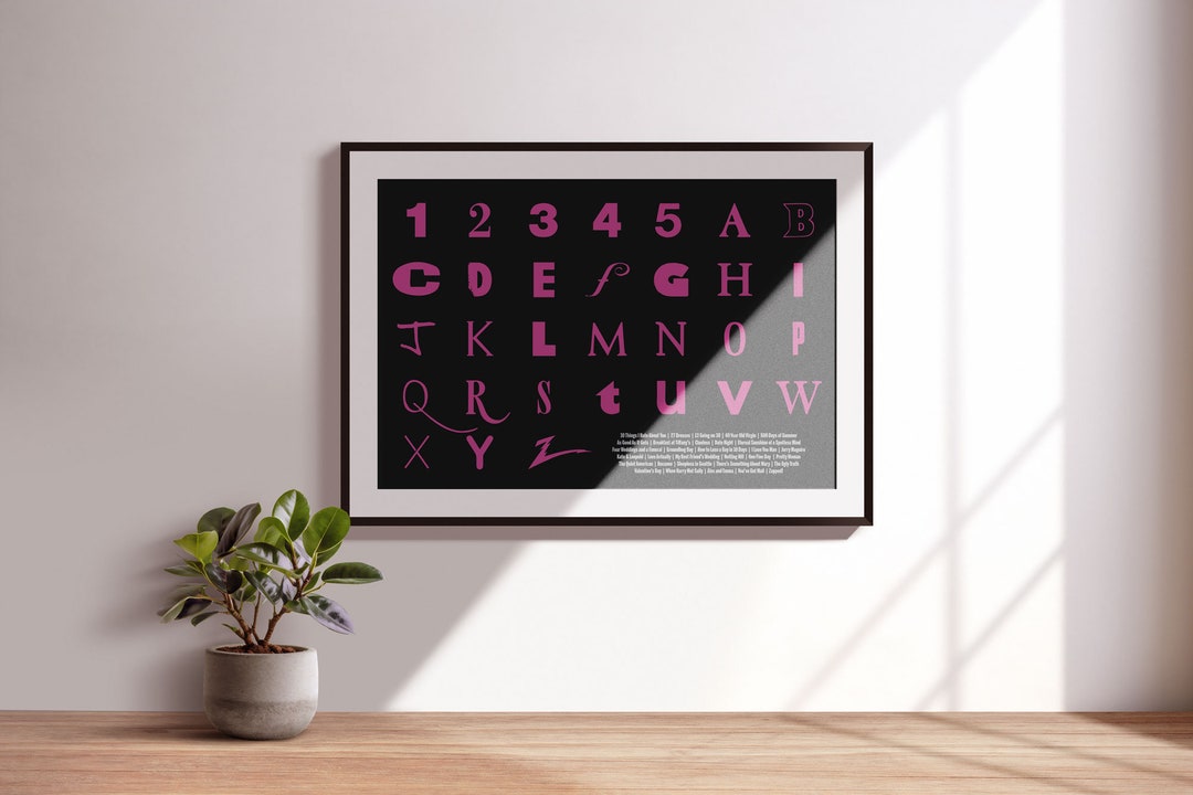 Romantic Comedy Alphabet Poster - Etsy