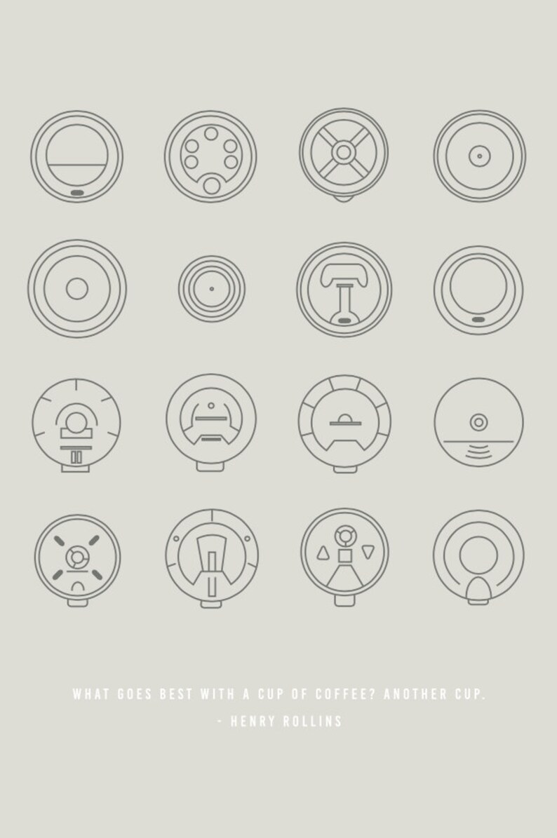 Coffee Cup Lid Poster - Etsy
