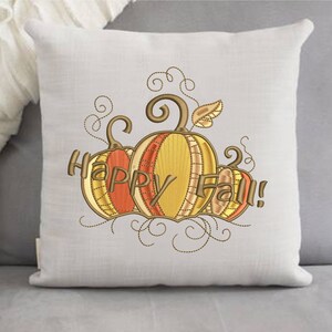 Happy Fall Pumpkins Machine Embroidery Design Instant Download for 4x4 ...