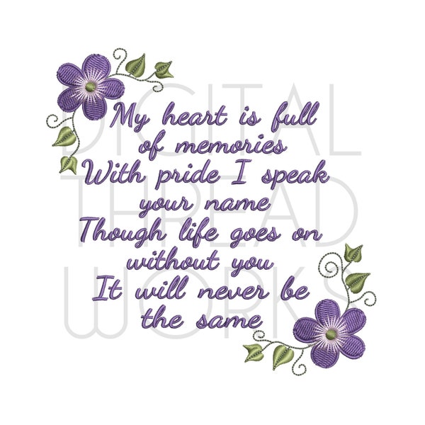 Machine Embroidery Sympathy Card - Etsy