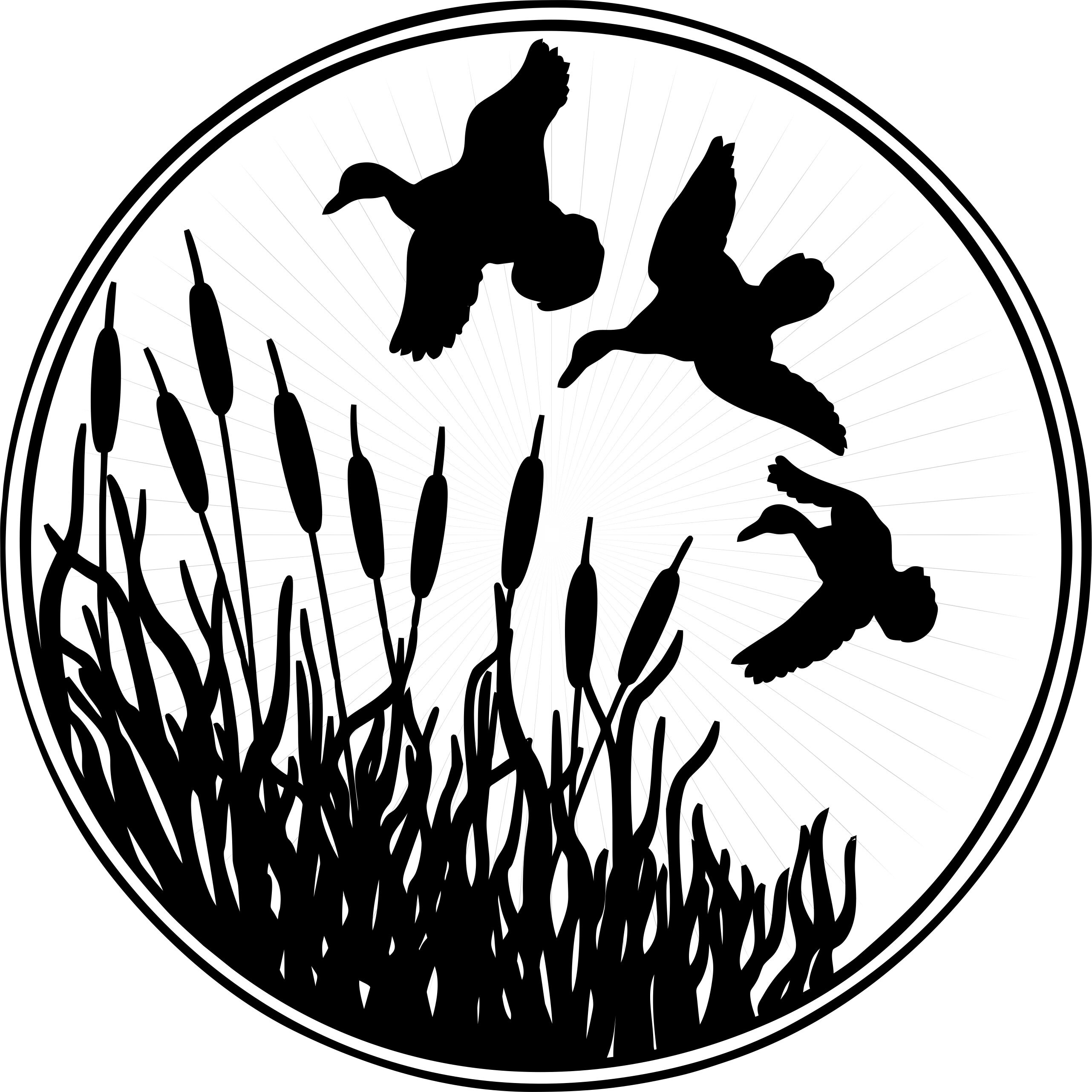Ducks and Cattails SVG Cut Print PNG Clipart for Cricut - Etsy 日本