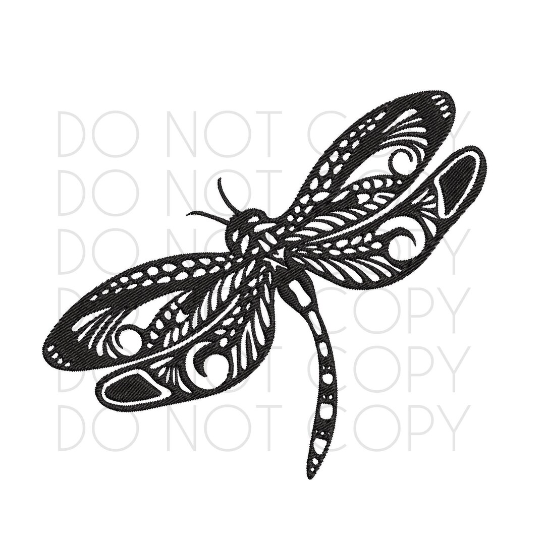 Dragonfly Embroidery Machine Design for 4x4 5x7 and 6x10 Inch Hoops ...