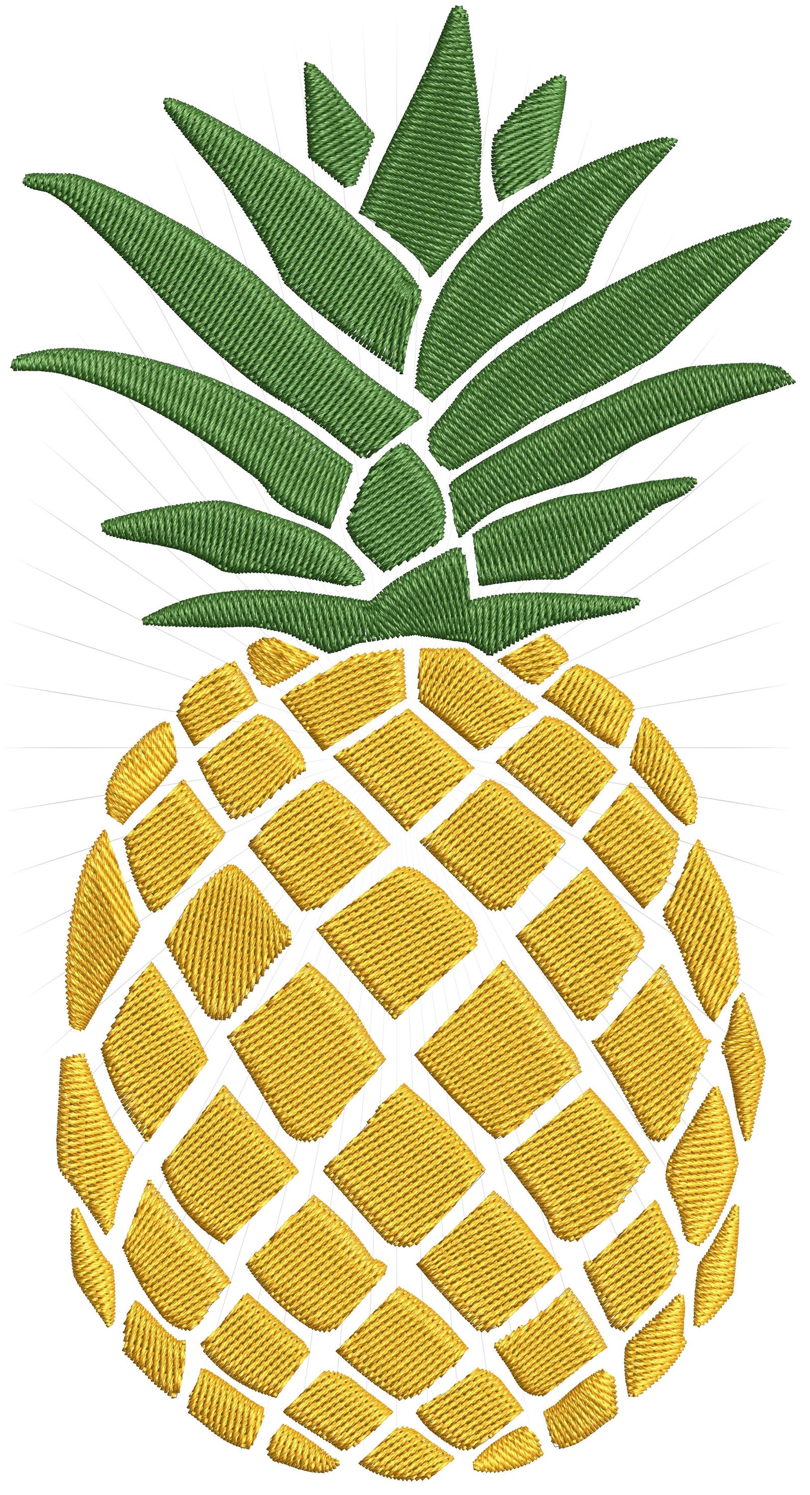 Pineapple Embroidery Pattern for 4x4 5x7 and 6x10 Inch Hoops. - Etsy