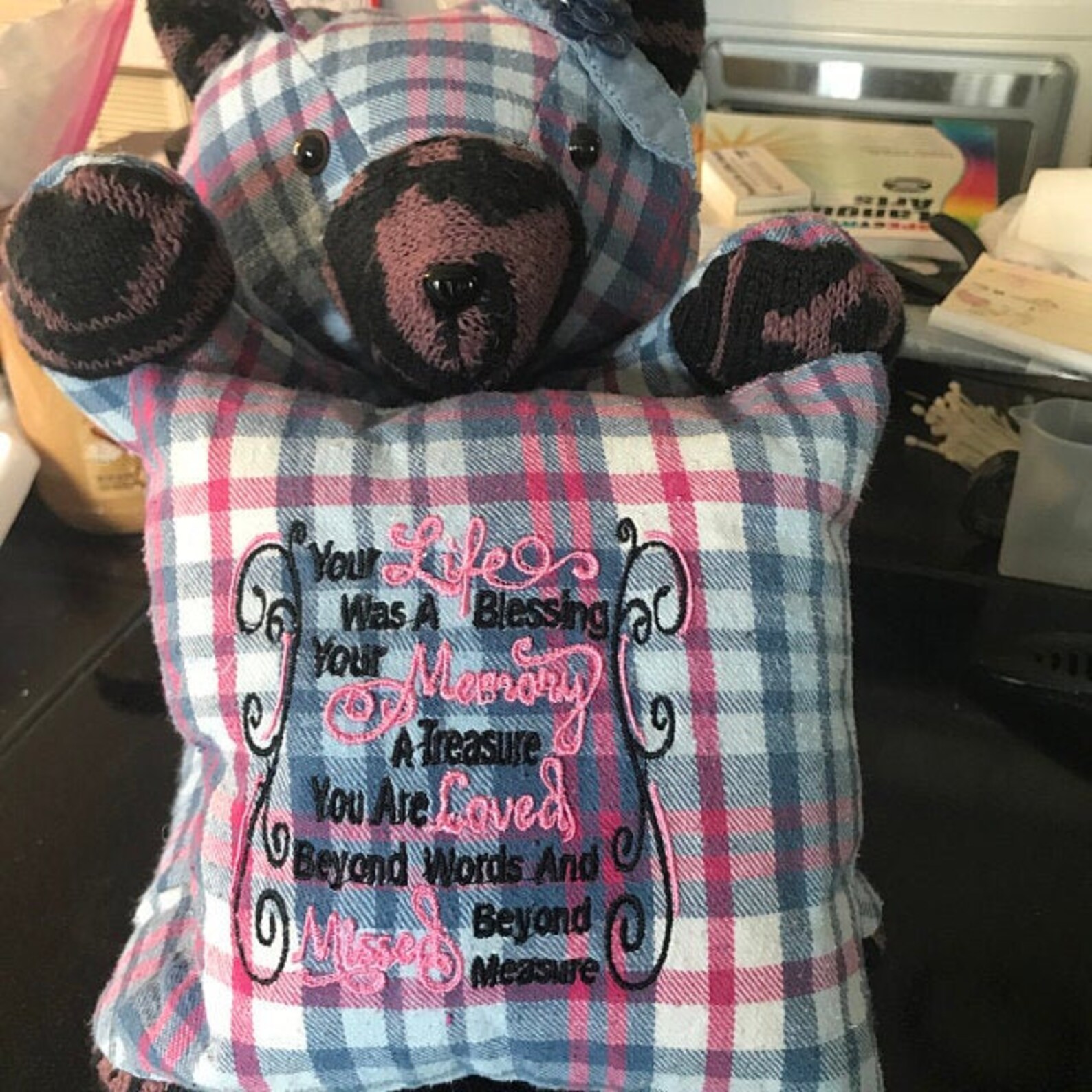 Sympathy Memory Your Life Was A Blessing Machine Embroidery Design ...