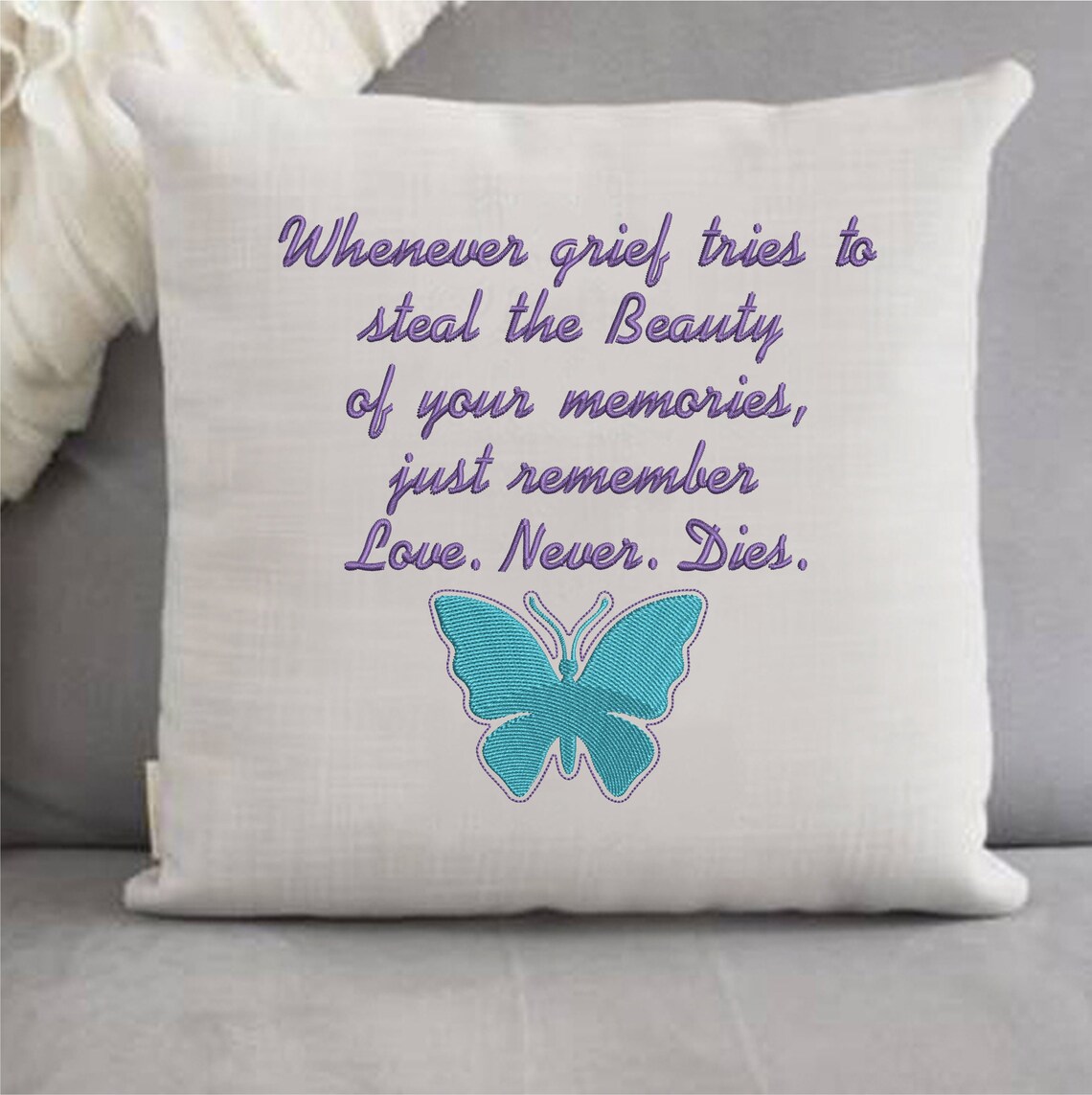 Love Never Dies Machine Embroidery Sympathy Grief Design. - Etsy