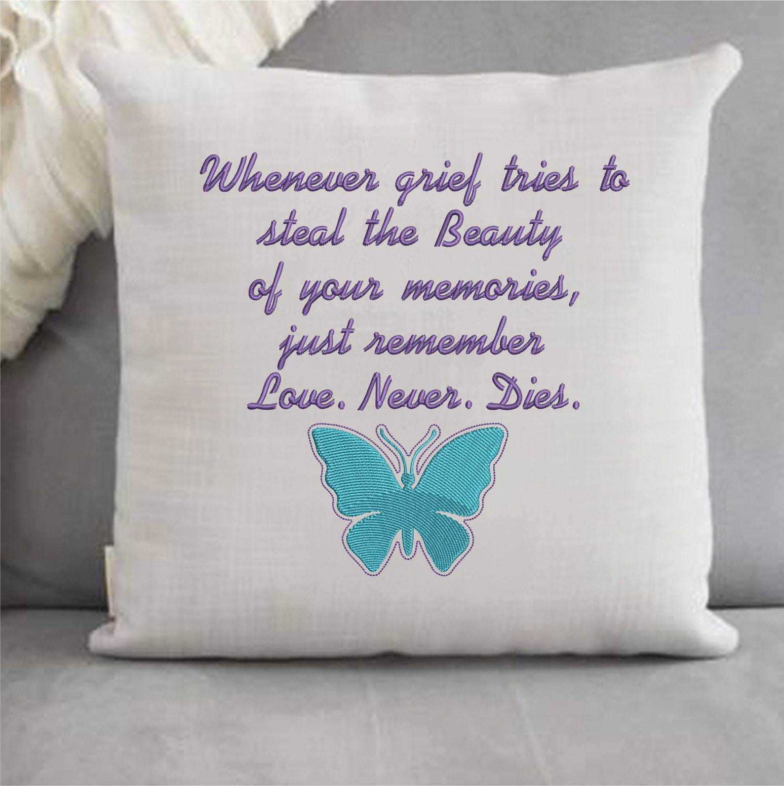 Love Never Dies Machine Embroidery Sympathy Grief Design. - Etsy