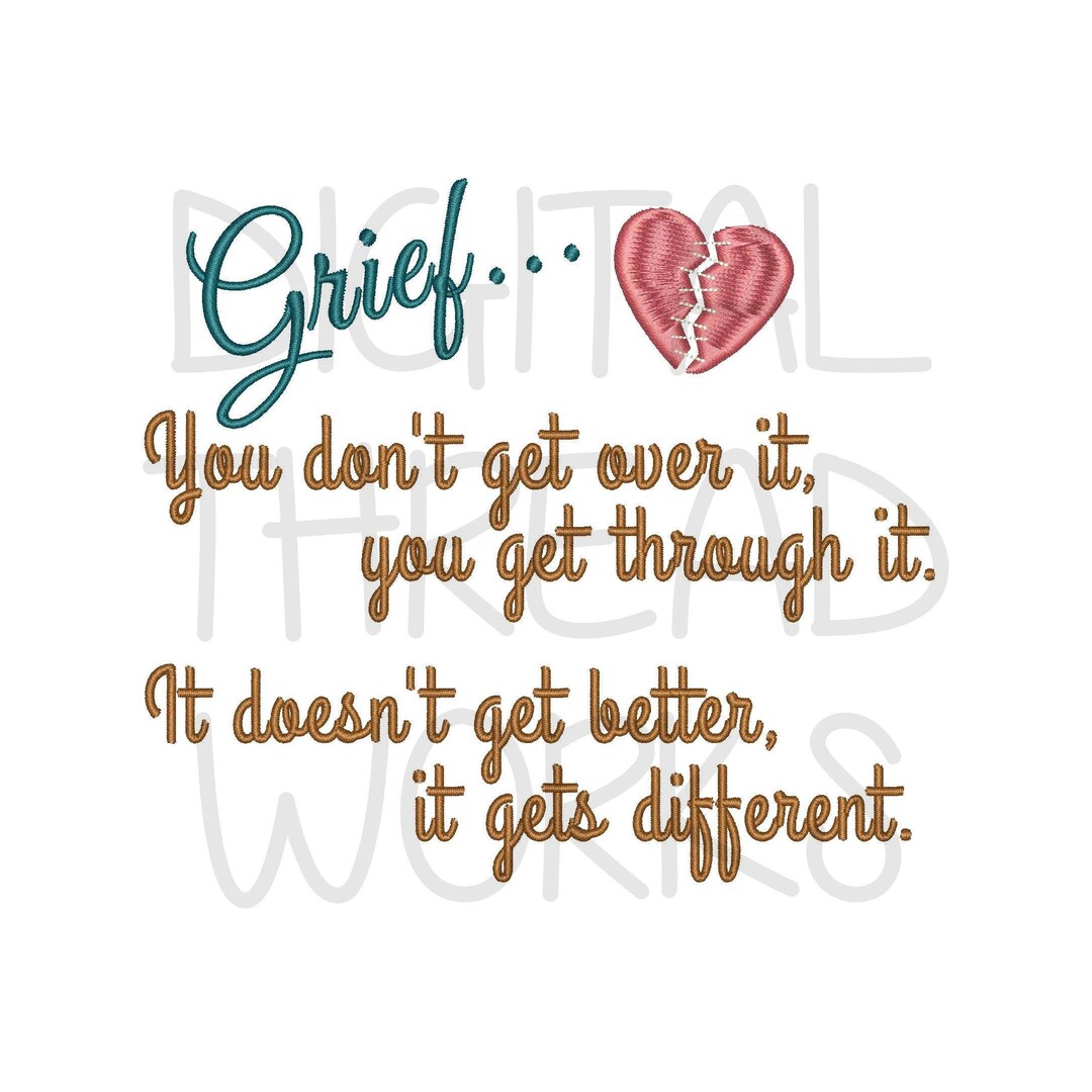 Grief Sympathy Loss Machine Embroidery Design 4x4 5x7 6x10 Hoops ...