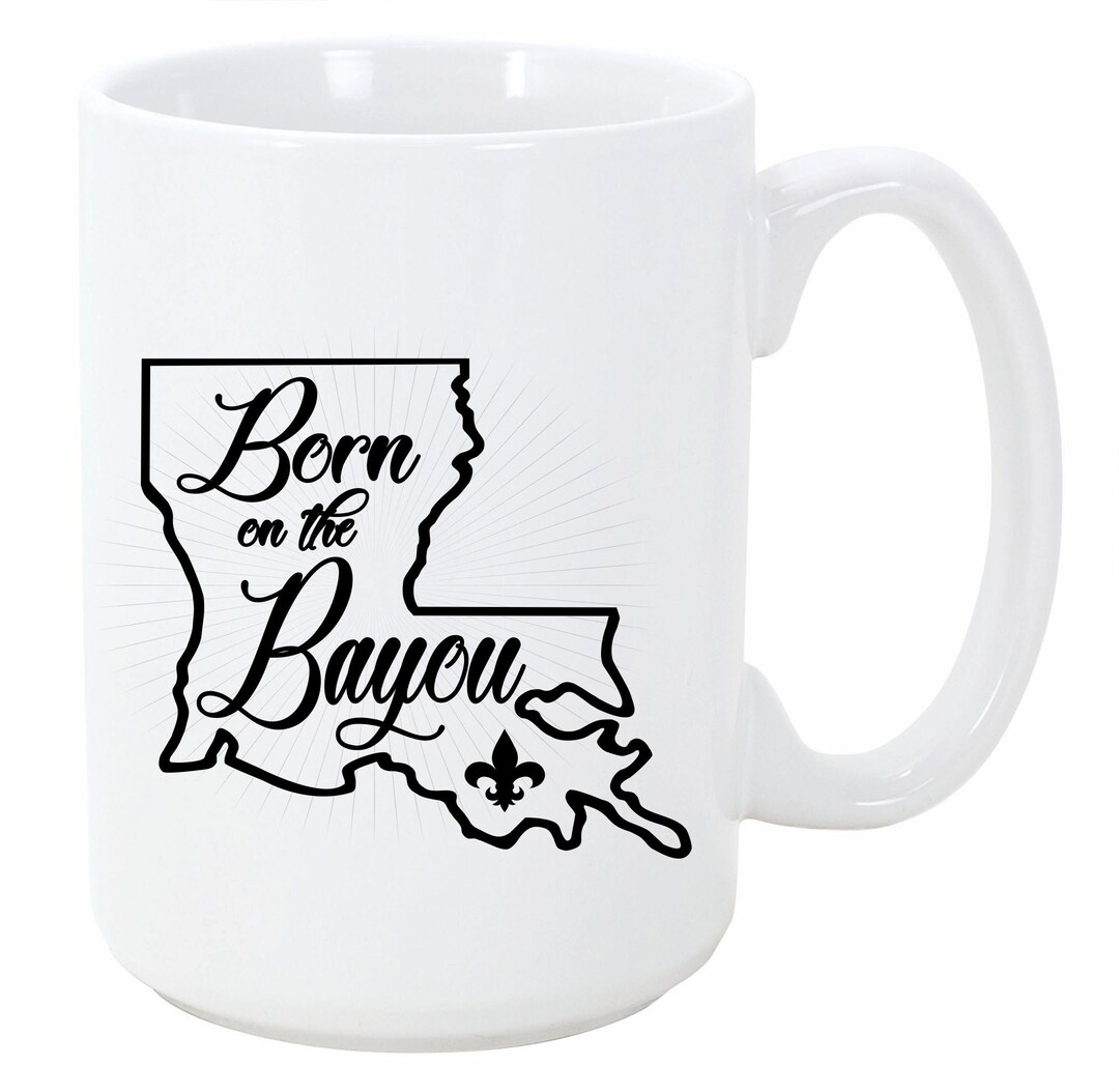 Born on the Bayou SVG Fleur De Lis Cricut Cutter File. Louisiana Laser ...