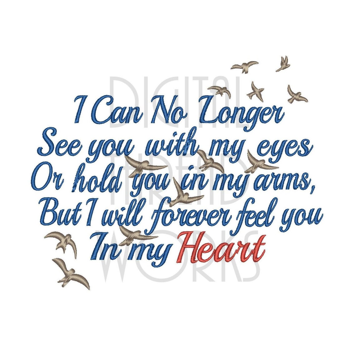 Sympathy Grief Memory Machine Embroidery Pattern Download for - Etsy