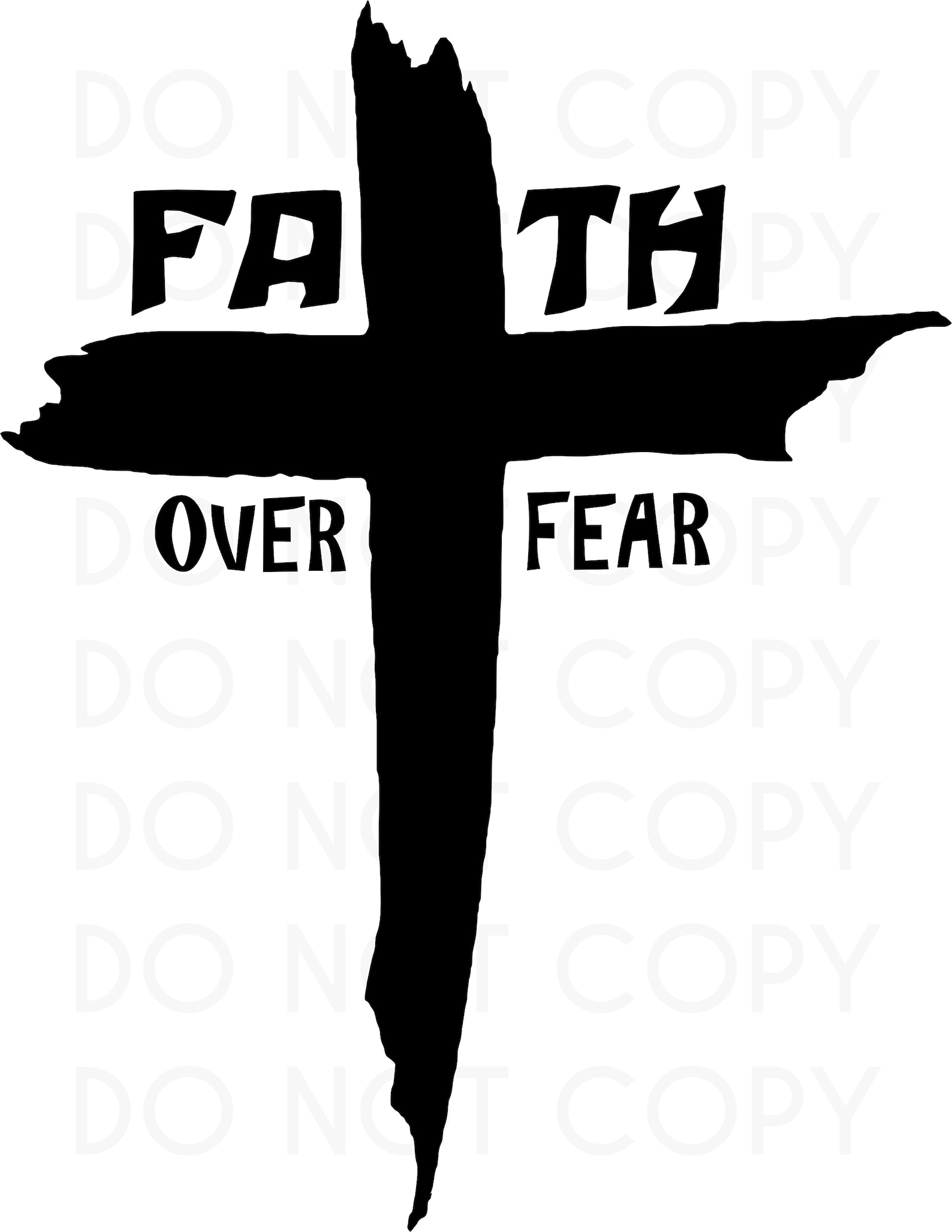 Faith Over Fear Rugged Cross SVG PNG Cut Print Design. Digital - Etsy
