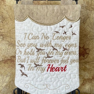 Sympathy Embroidery Machine Design, Grief Memory Pillow Pattern ...