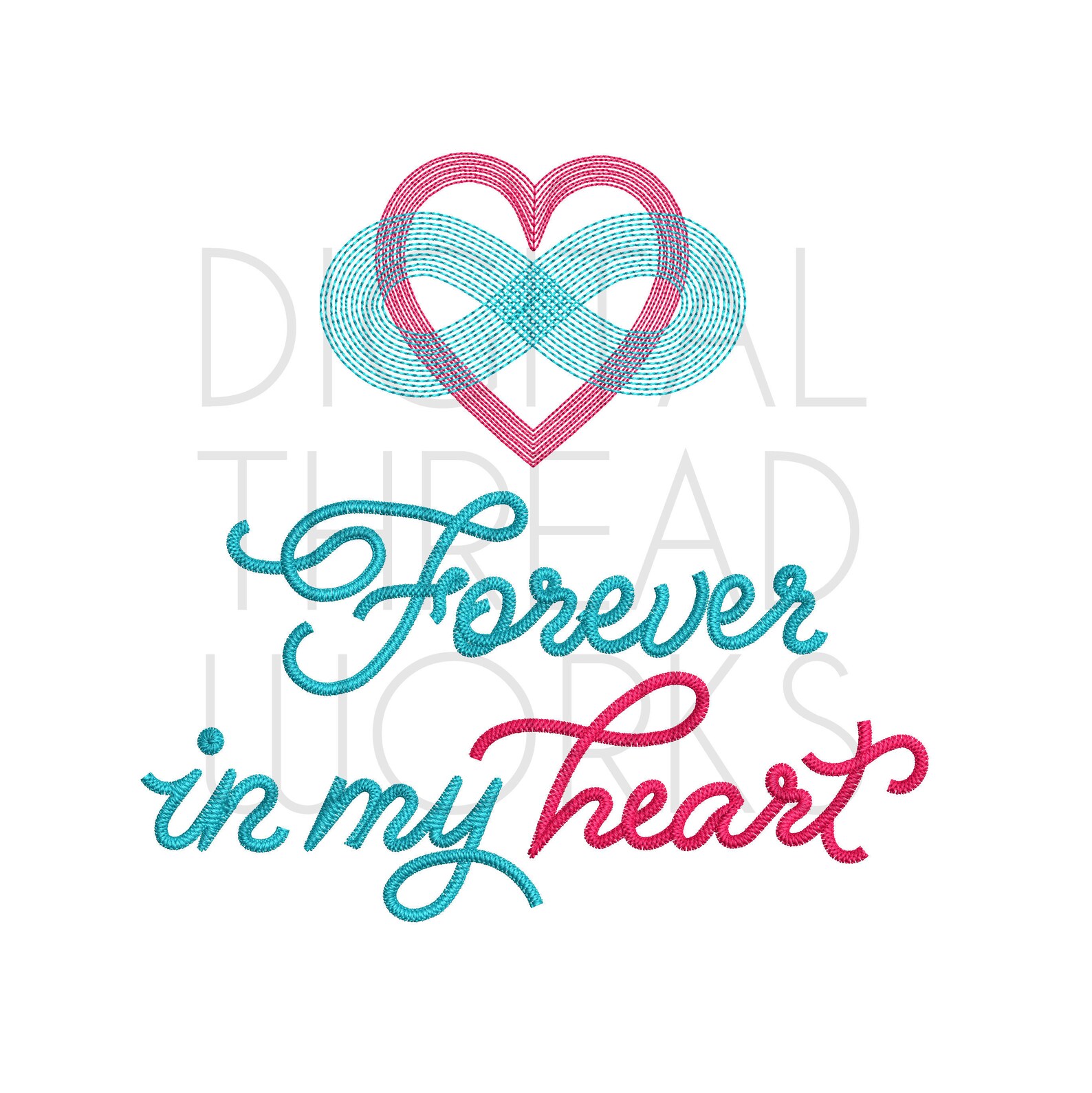 Forever in My Heart Memory Sympathy Machine Embroidery Design Instant ...