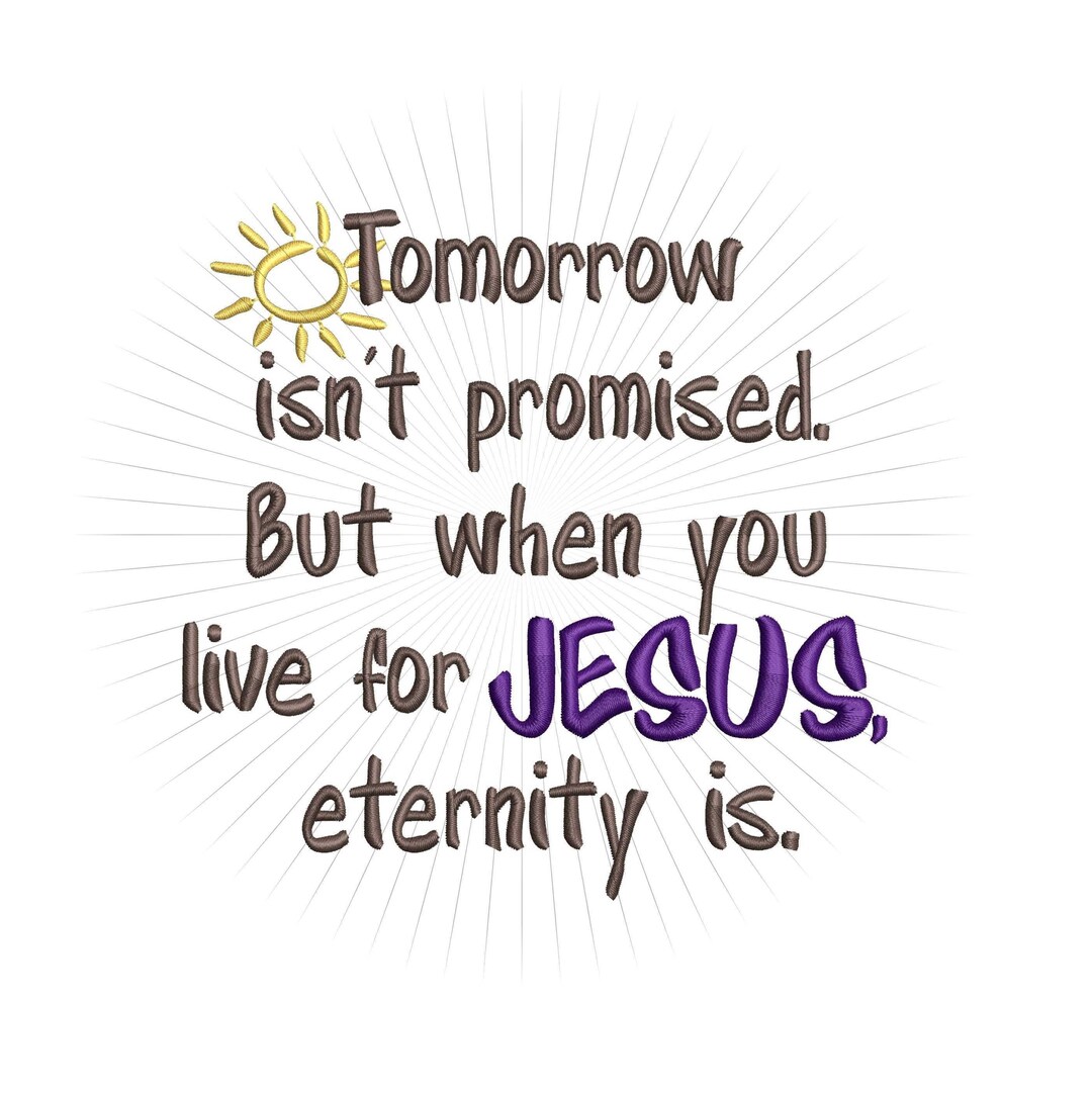 Christian 'live for Jesus' Machine Embroidery Design (digital Download ...
