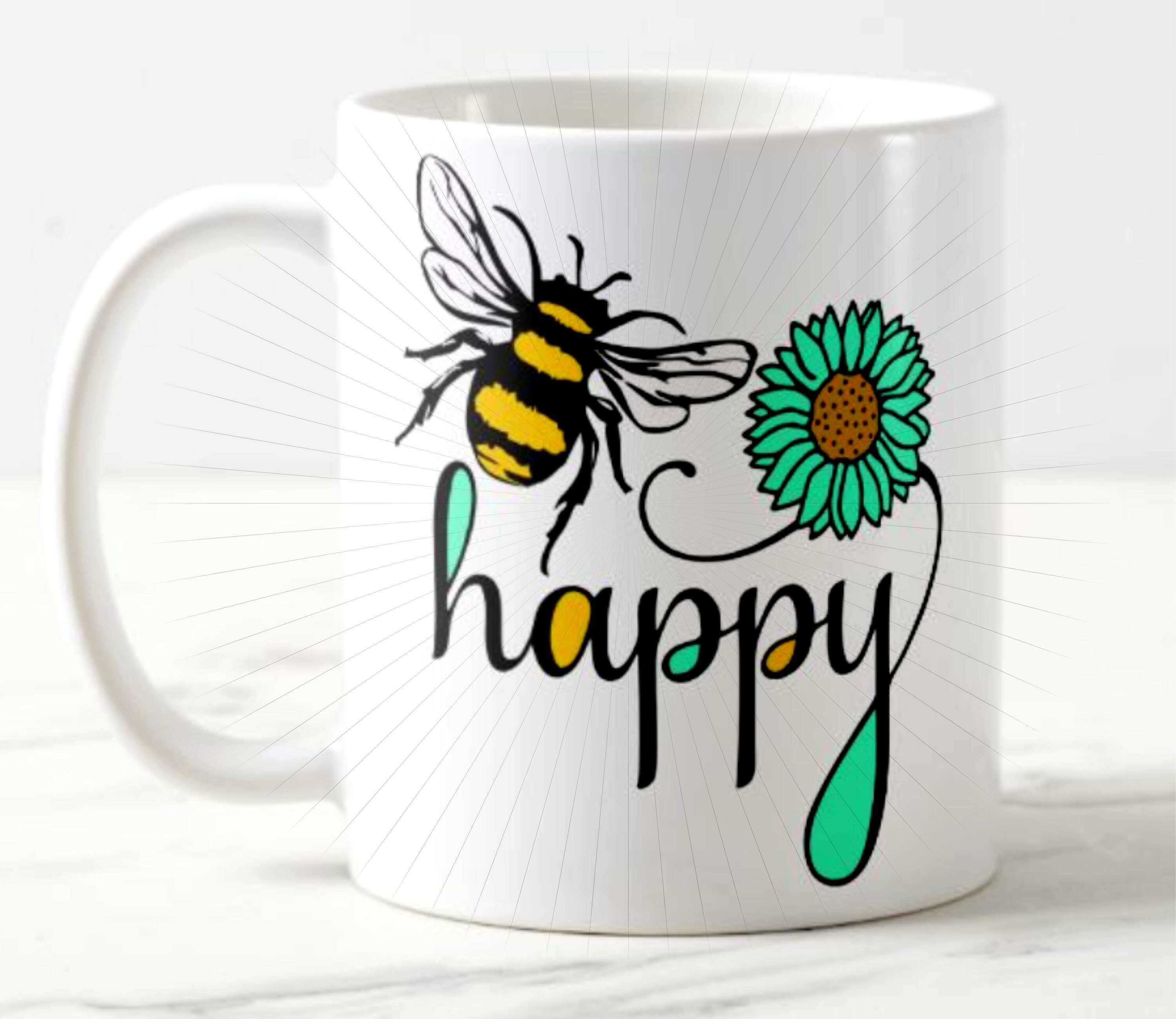 Bee Happy SVG Cut & Print Digital Design for Cricut - Etsy
